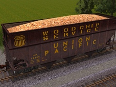 TRAINZland - Hopper 40 foot wood chip UP DES