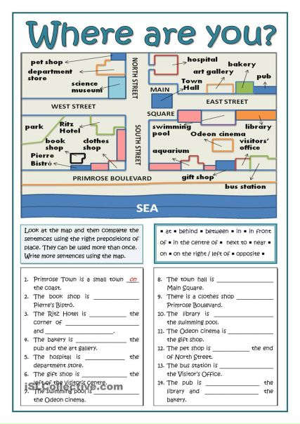 Esl Speaking Activities Giving Directions Worksheet - sheetstrongdownload