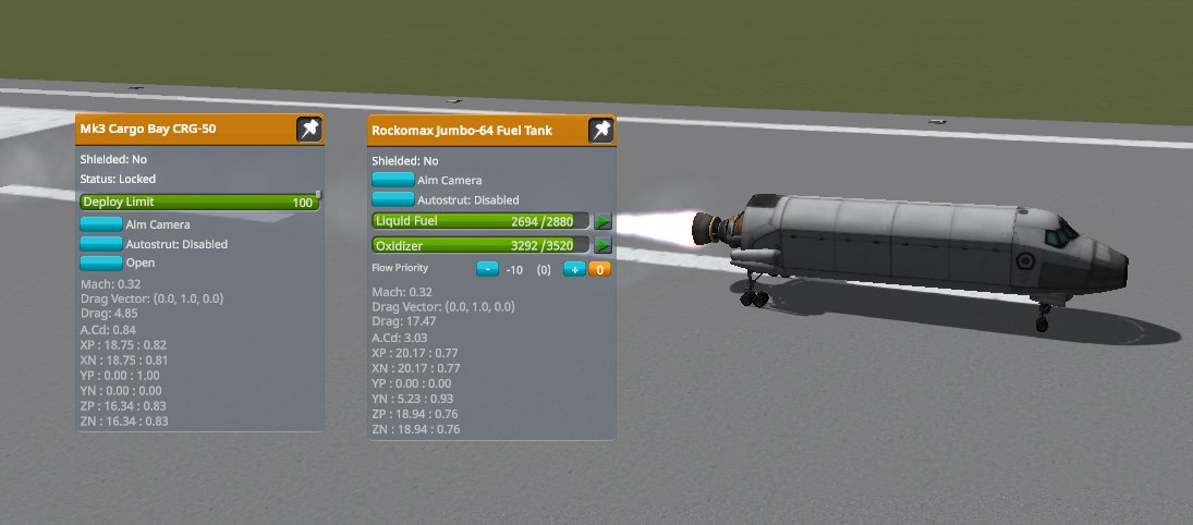 Parts' drag calculation inside cargo bays - KSP1 Technical Support (PC ...