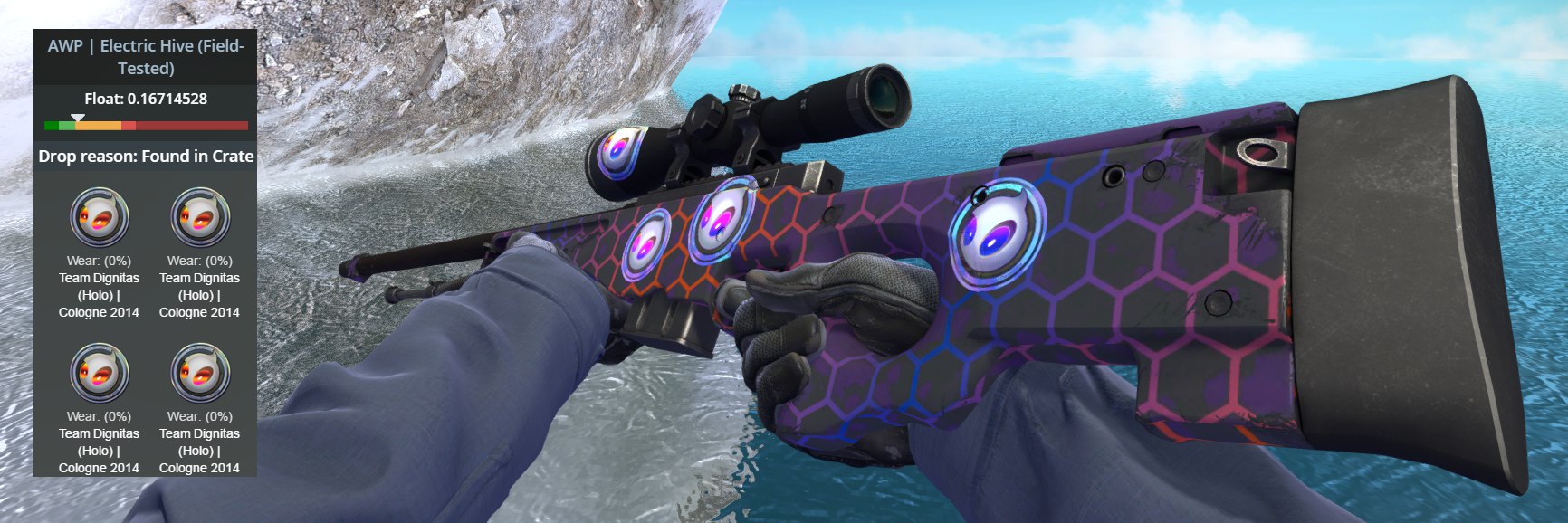 Sold - [H] Fn Bayonet Tiger Tooth 0.01, Ft AWP Electric Hive 0.1671 x4 ...