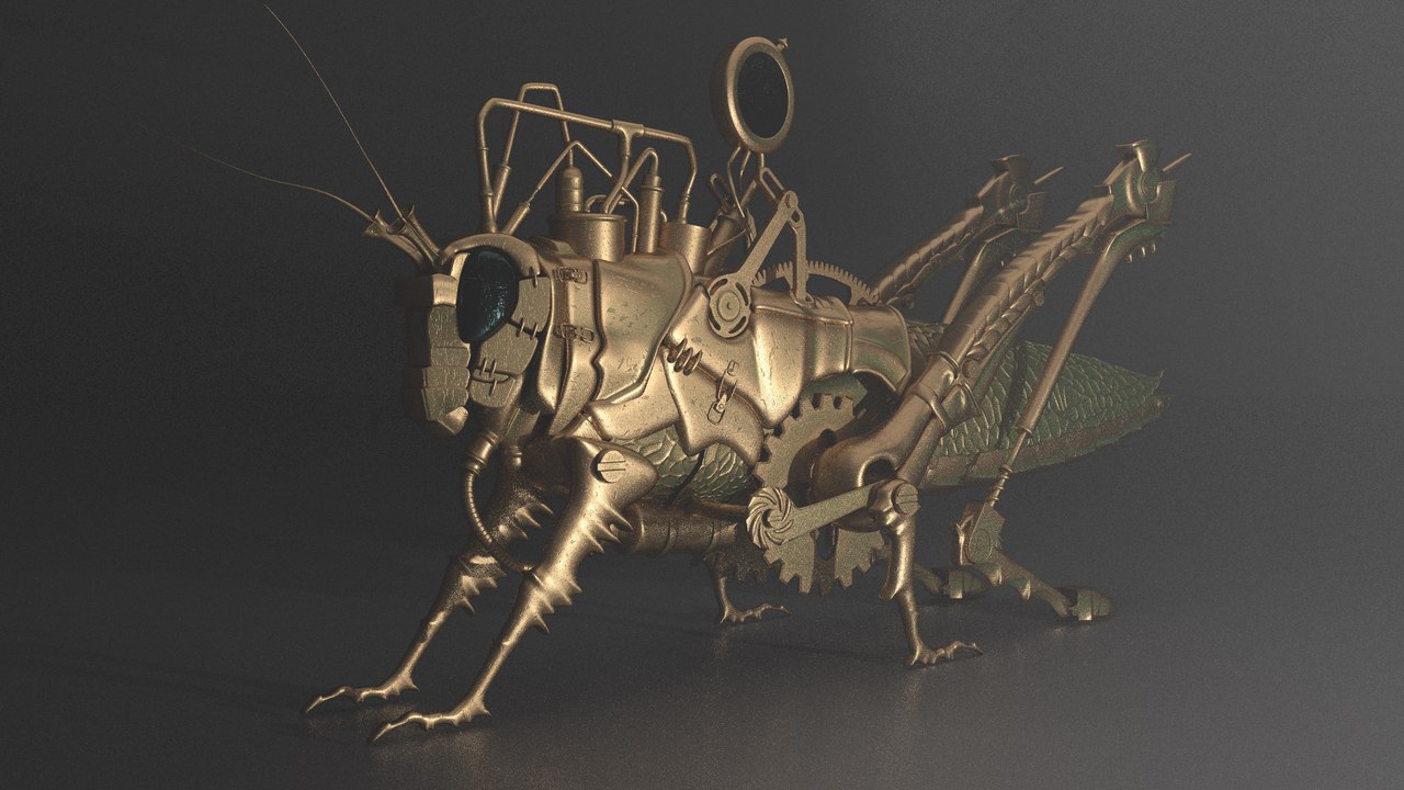 Mechanical GRASSHOPPER - 3D model by Alexey (@alexlexs) [a77c6ed ...