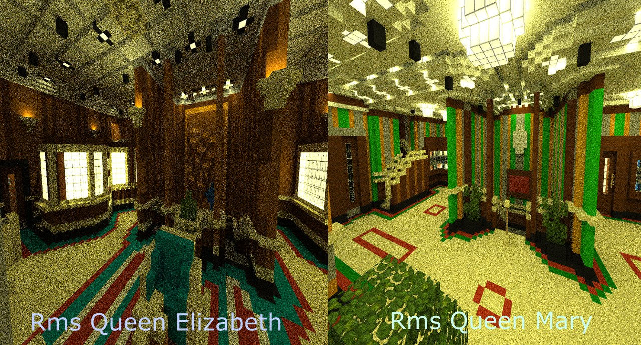 RMS Queen Elizabeth 4:1 Scale With All Interiors! Minecraft Map