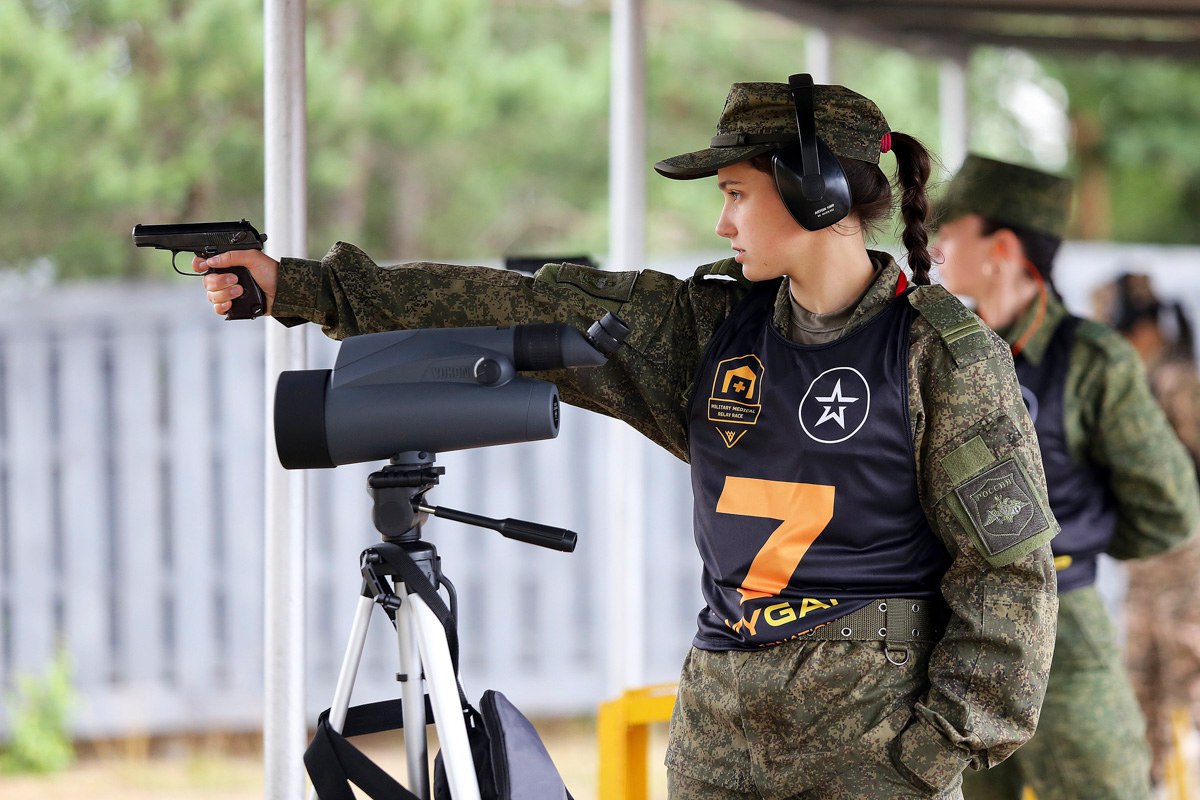 Russian military medic on shooting competition, international ArmyGames ...