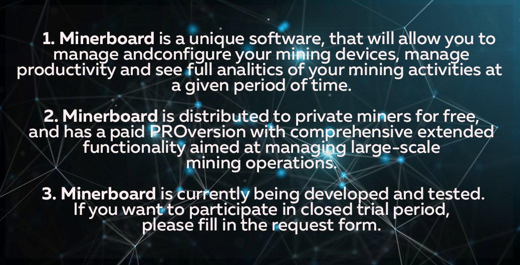 MINERBOARD - Free software for monitoring and management your miners ...