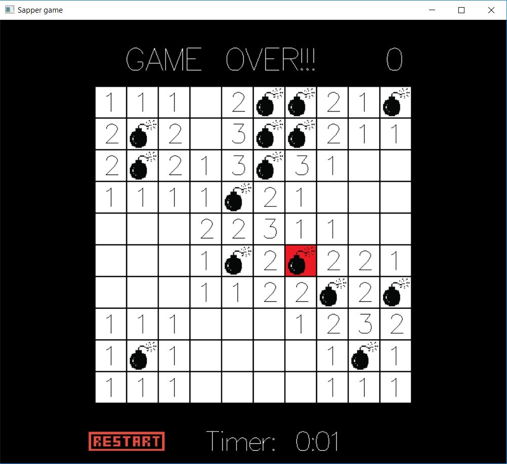 GitHub - Korgutlova/saper: Saper game
