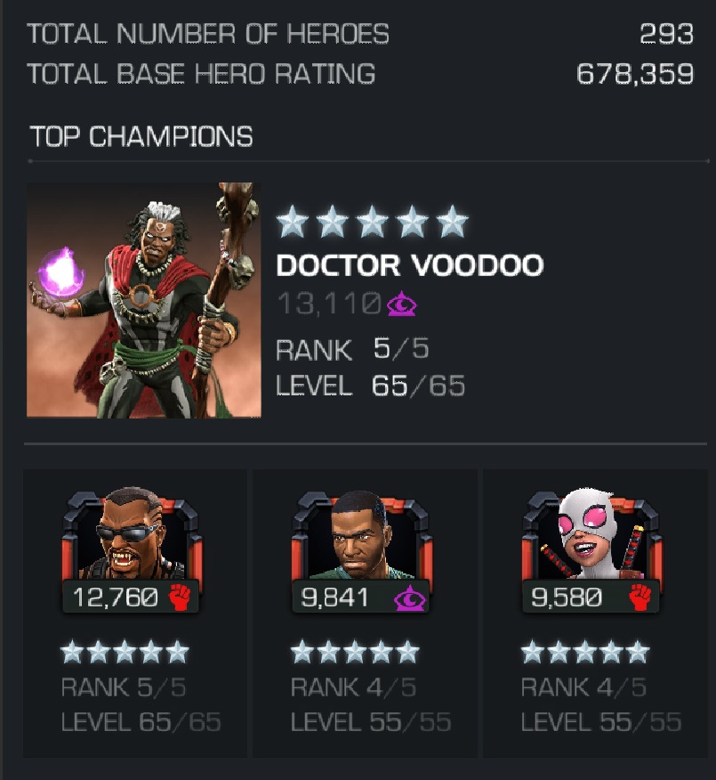Sold - LEGEND account 670k Dr. Voodoo, Blade, GP, SL | PlayerUp: Worlds ...